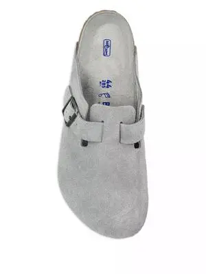 BIRKENSTOCK Boston Suede Clogs - Grey