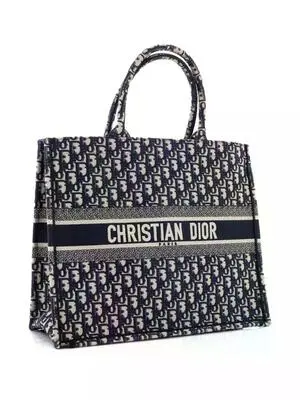 Dior Oblique Canvas Large Tote Bag - Blue