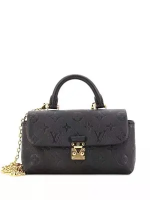 LOUIS VUITTON Madeleine Handbag Monogram Empreinte Leather Nano Satchel - Black