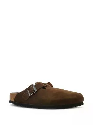 BIRKENSTOCK Boston Suede Clogs - Brown