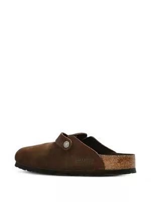 BIRKENSTOCK Boston Suede Clogs - Brown