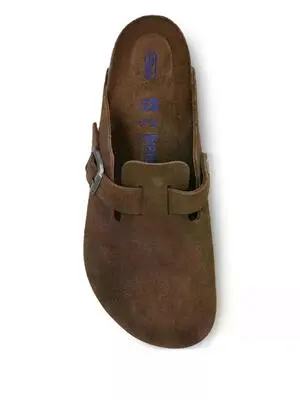 BIRKENSTOCK Boston Suede Clogs - Brown