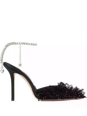 JIMMY CHOO Saeda 100 Pumps With Crystal Embellishments