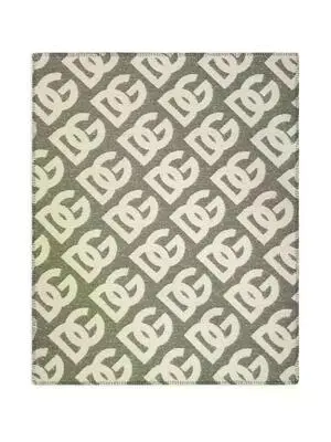 Dolce & Gabbana Logo-pattern Blanket - Green