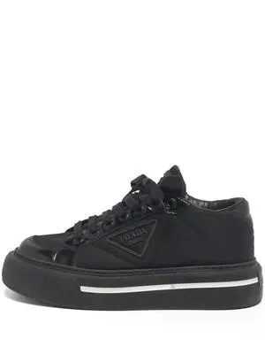 Prada Lace-up Leather Sneakers
