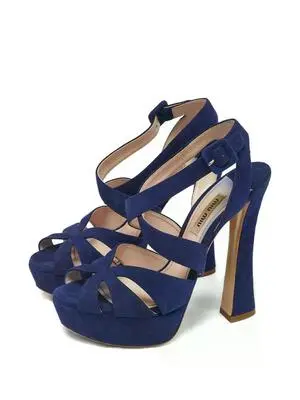 Miu Miu Suede Platform Sandals