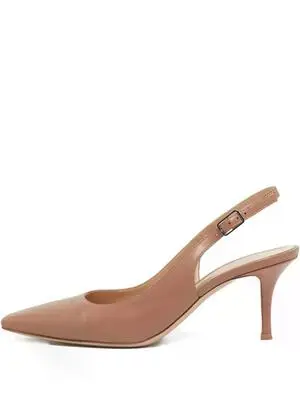 GIANVITO ROSSI Leather Pointed-toe Slingback Pumps