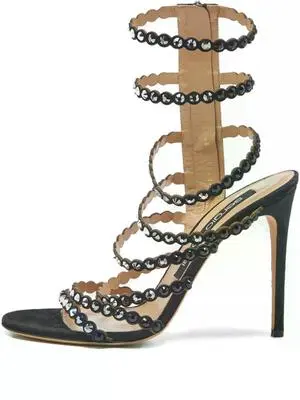 SERGIO ROSSI Crystal-embellished Sandals - Black