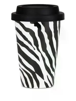 Dolce & Gabbana Zebra-print Ceramic Travel Mug - White