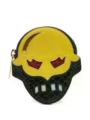 Stella McCartney Mask Snakeskin Coin Wallet - Black