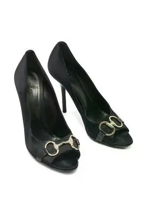 Gucci Horsebit Peep-toe Pumps