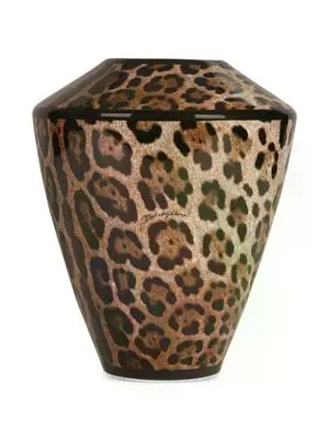 Dolce & Gabbana Large Leopard-print Amphora Vase - Brown