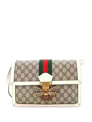Gucci Queen Margaret Gg Coated Canvas Shoulder Bag - Brown