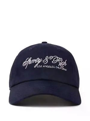 SPORTY & RICH International Script Baseball Cap - Blue
