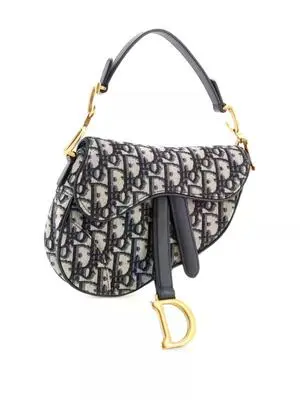 Dior Saddle Handbag Oblique Canvas Mini Shoulder Bag - Blue