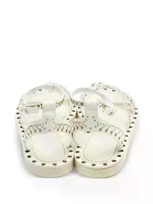 Burberry Hansel Leather Studded Flat Sandals