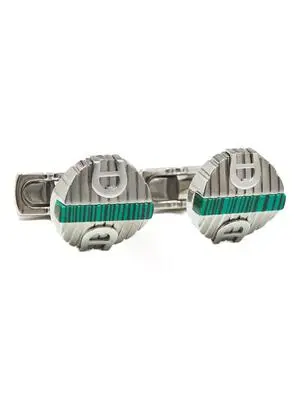 AIGNER Logo Detail Cufflinks - Silver