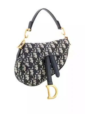Dior Saddle Handbag Oblique Canvas Mini Shoulder Bag - Blue