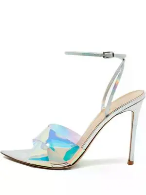 GIANVITO ROSSI Pointed-toe Stiletto Sandals - White