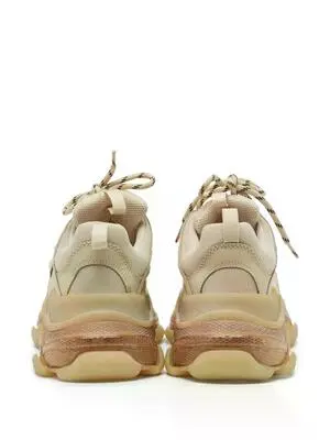 Balenciaga Triple S Leather Sneakers - Neutrals