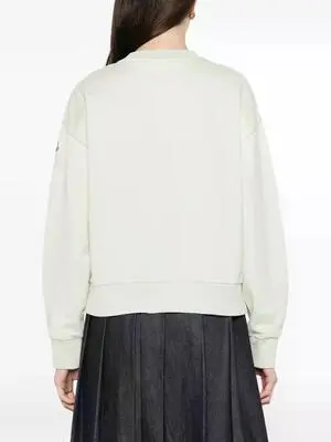 Moncler Embroidered Logo Cotton Sweatshirt - Green