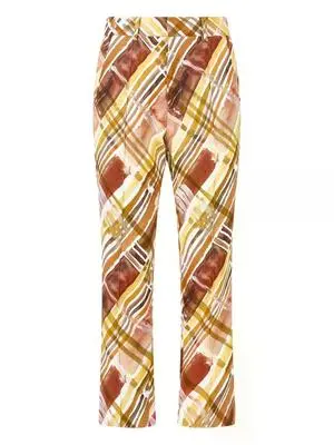 Rosie Assoulin Oboe Plaid Trousers - Neutrals