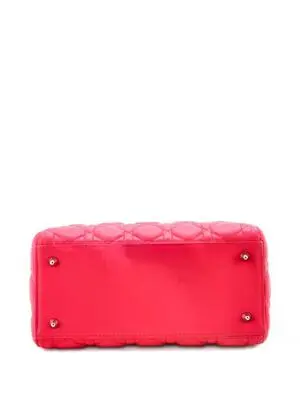 Dior Lady Cannage Quilt Lambskin Medium Satchel - Pink