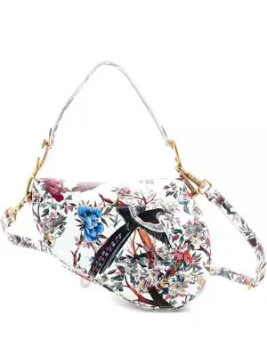 Dior Saddle Handbag Printed Leather Medium - Multicolour