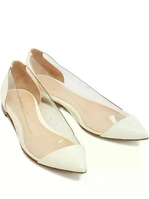 GIANVITO ROSSI Plexi Patent-Leather Ballet Flats