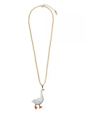 Moschino Goose Pendant Necklace - Gold