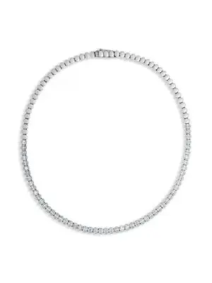 JEWELS AFICIONADO Diamond Tennis Necklace - Silver