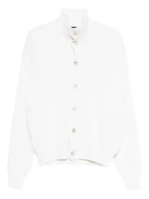 TOM FORD Button-fastening High-neck Cardigan - White