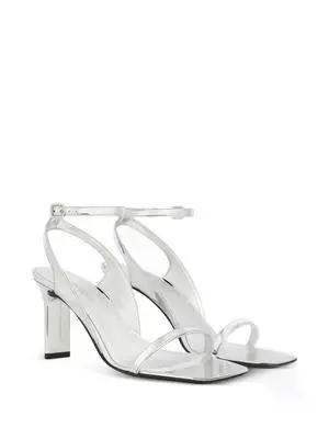 COURREGES 80mm Mirror-effect Buckle Sandals