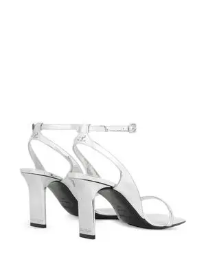 COURREGES 80mm Mirror-effect Buckle Sandals