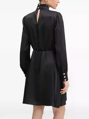 FRACOMINA Flower-embellished Mini Dress - Black