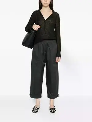 PSOPHIA Drawstring Hem Cropped Trousers