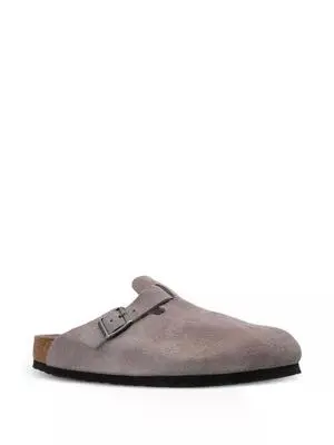 BIRKENSTOCK Boston Suede Clogs - Grey