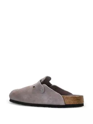 BIRKENSTOCK Boston Suede Clogs - Grey