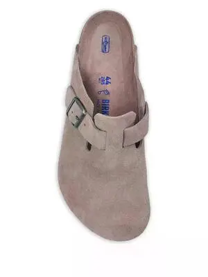 BIRKENSTOCK Boston Suede Clogs - Grey