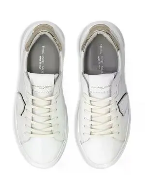 Philippe Model Temple Low Leather Trainers - White