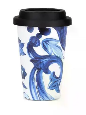 Dolce & Gabbana Floral-print Ceramic Travel Mug - White
