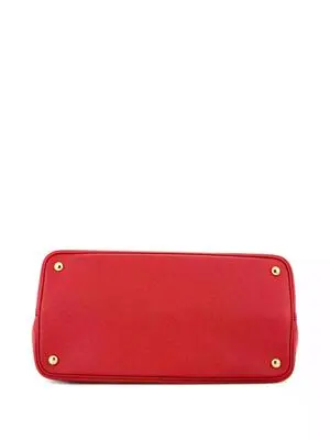 Prada Cuir Double Saffiano Leather Large Tote Bag - Red