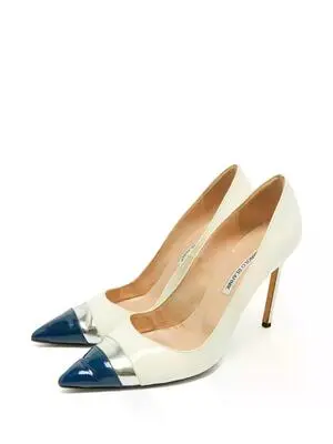 Manolo Blahnik Pointed-toe Leather Heeled Pumps