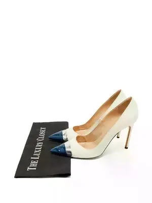Manolo Blahnik Pointed-toe Leather Heeled Pumps
