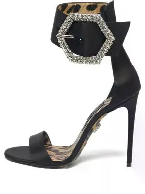 PHILIPP PLEIN Crystal-Embellished Buckle Sandals
