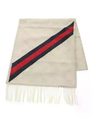 Gucci 2020s Gg-pattern Scarf Neutrals