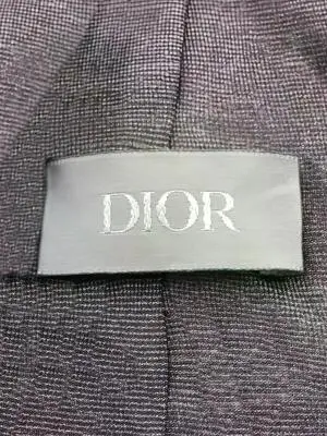 Dior 2010s Logo-detail Silk Tie - Grey