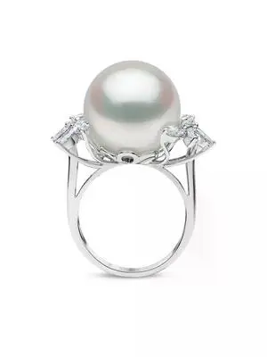 Yoko London Duchess Diamond And Pearl Ring - Silver