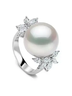 Yoko London South Sea Pearl And Diamond Flutter Ring