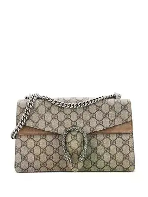 Gucci Dionysus Small Shoulder Bag Gg Coated Canvas - Brown